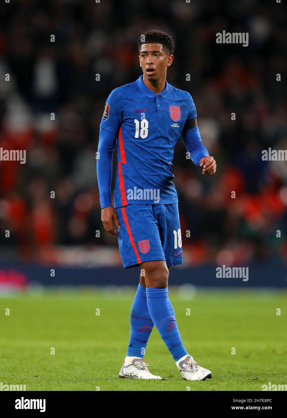 Jude Bellingham of England - England v Albania, FIFA 2022 World Cup ...