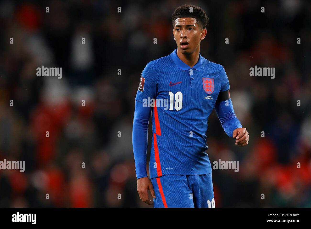 Jude Bellingham of England - England v Albania, FIFA 2022 World Cup ...