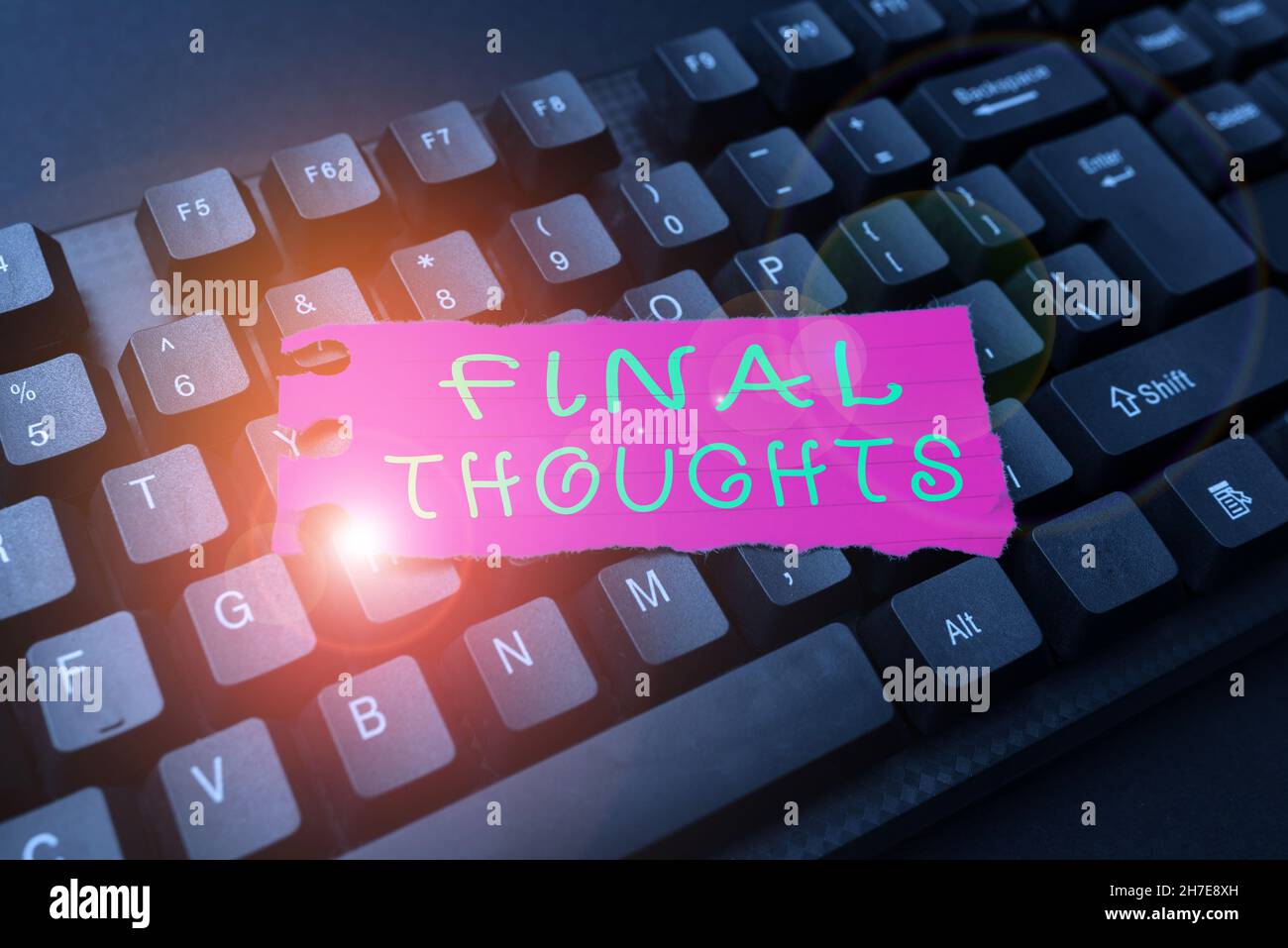 Text showing inspiration Final Thoughts. Business concept should be ...