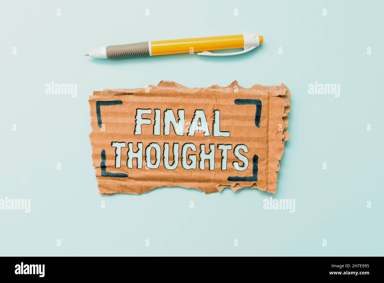 Conceptual display Final Thoughts. Word for should be last few ...