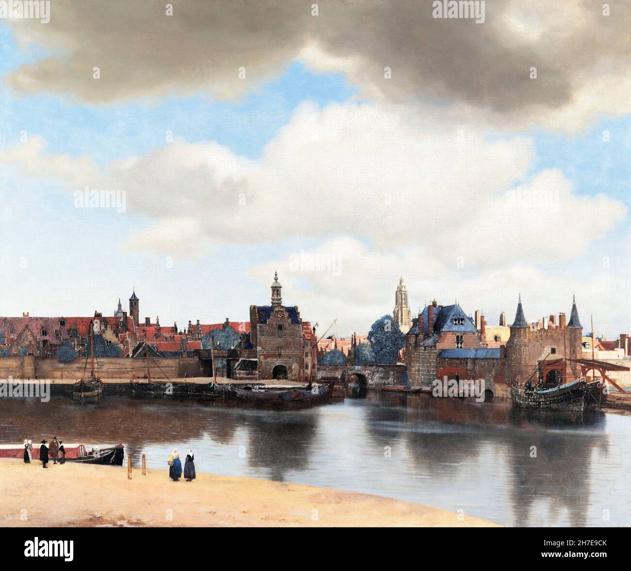 View of Delft by Johannes Vermeer (1632-1675), oil on canvas, c. 1660 ...
