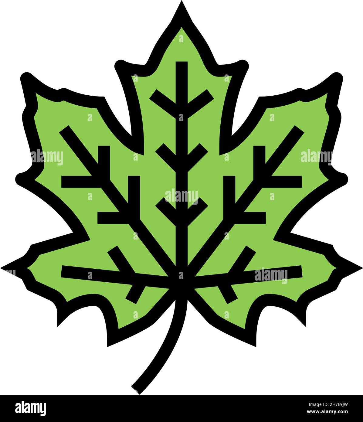 maple tree leaf color icon vector illustration Stock Vector Image & Art ...