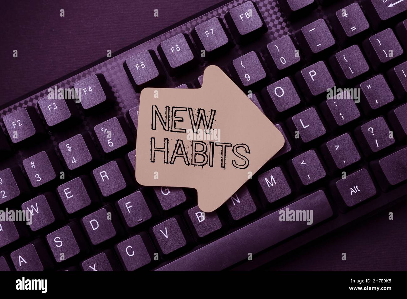 Text showing inspiration New Habits. Business idea change the routine ... Text showing inspiration New Habits. Business idea change the routine ...