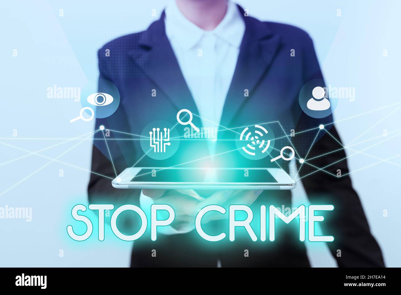 Text sign showing Stop Crime. Business overview the effort or attempt ...