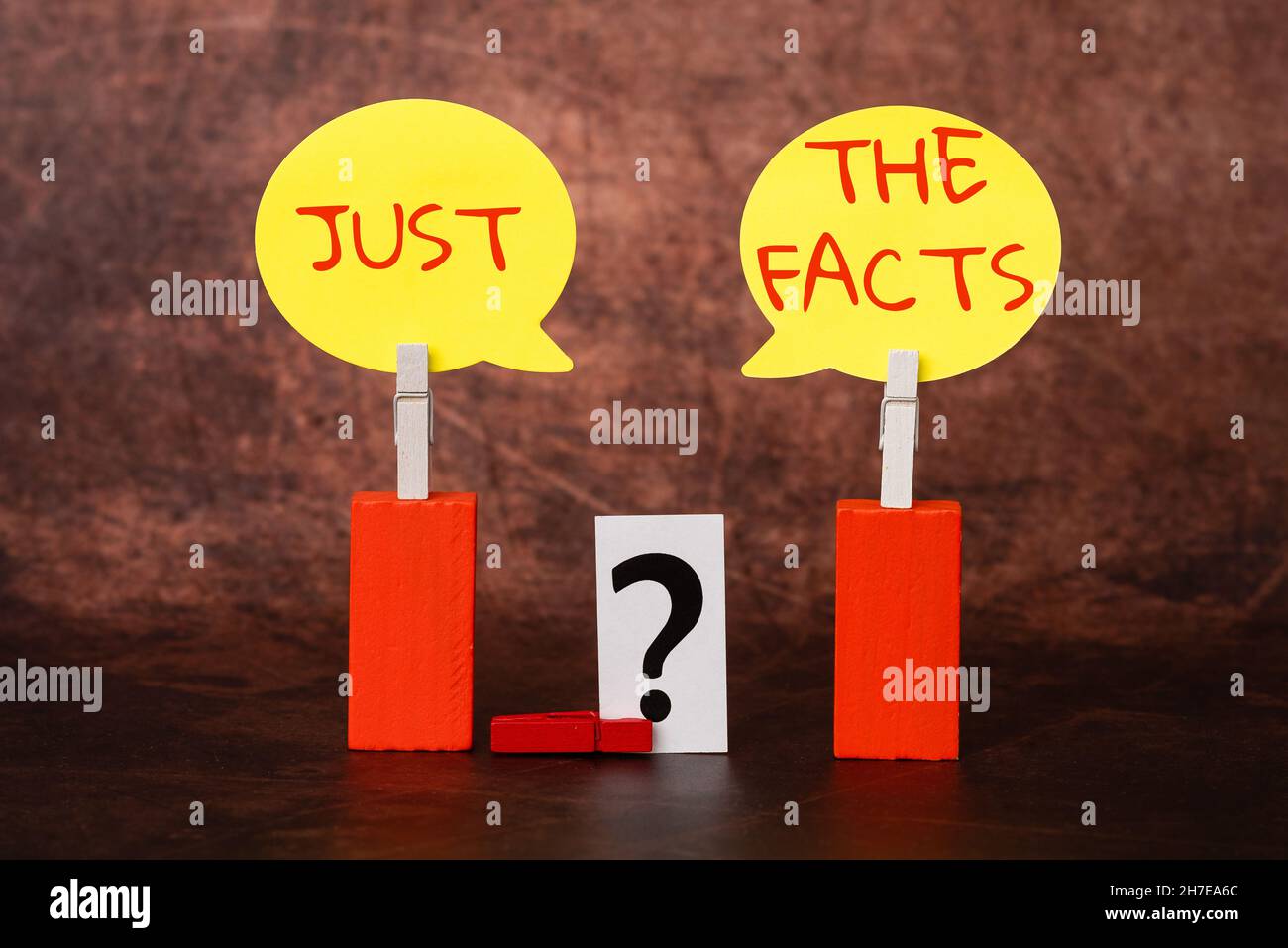 Sign displaying Just The Facts. Conceptual photo to have the correct ...