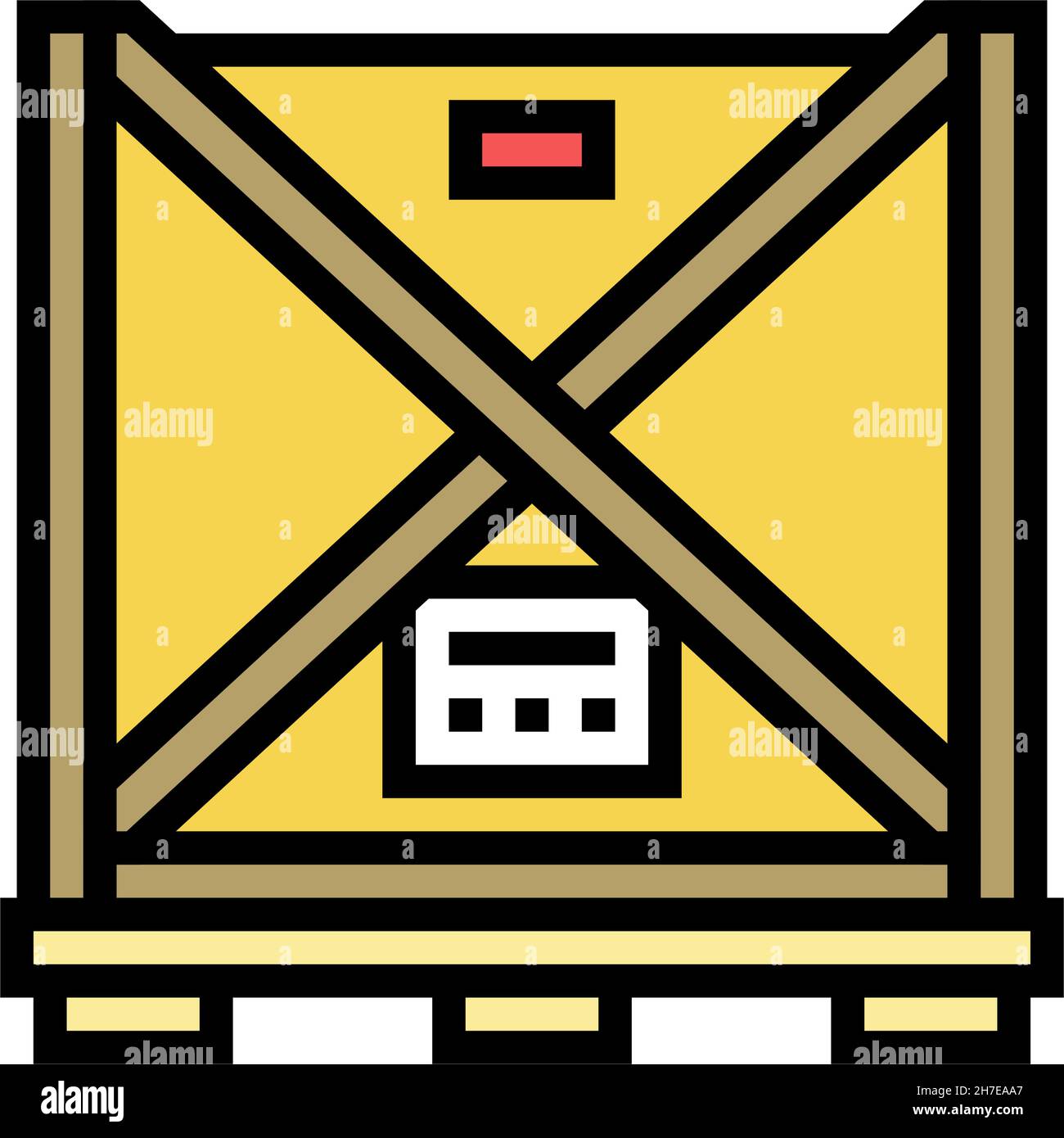 oversize parcel package color icon vector illustration Stock Vector ...