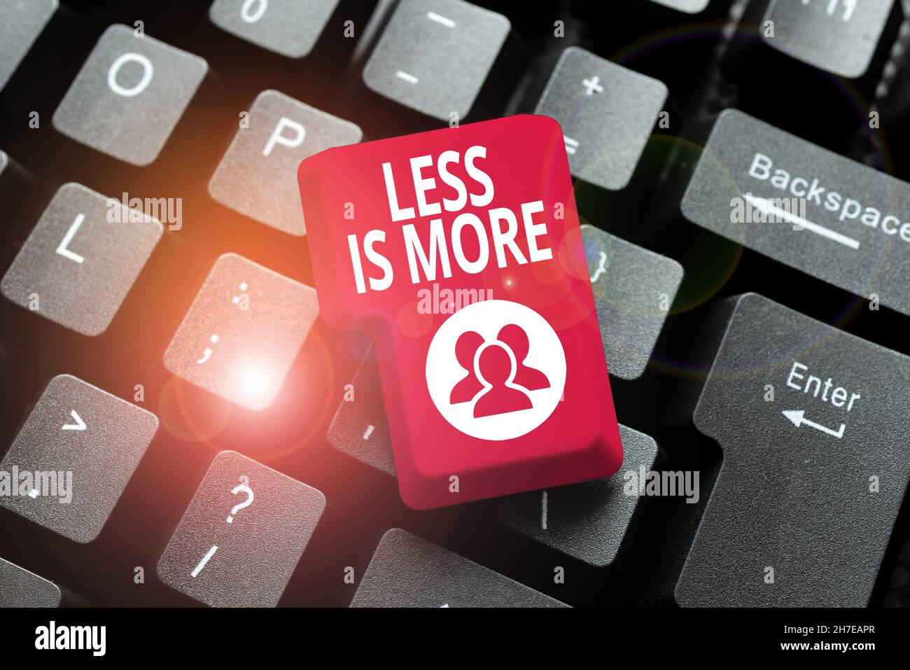 Sign displaying Less Is More. Business idea used to express a ...