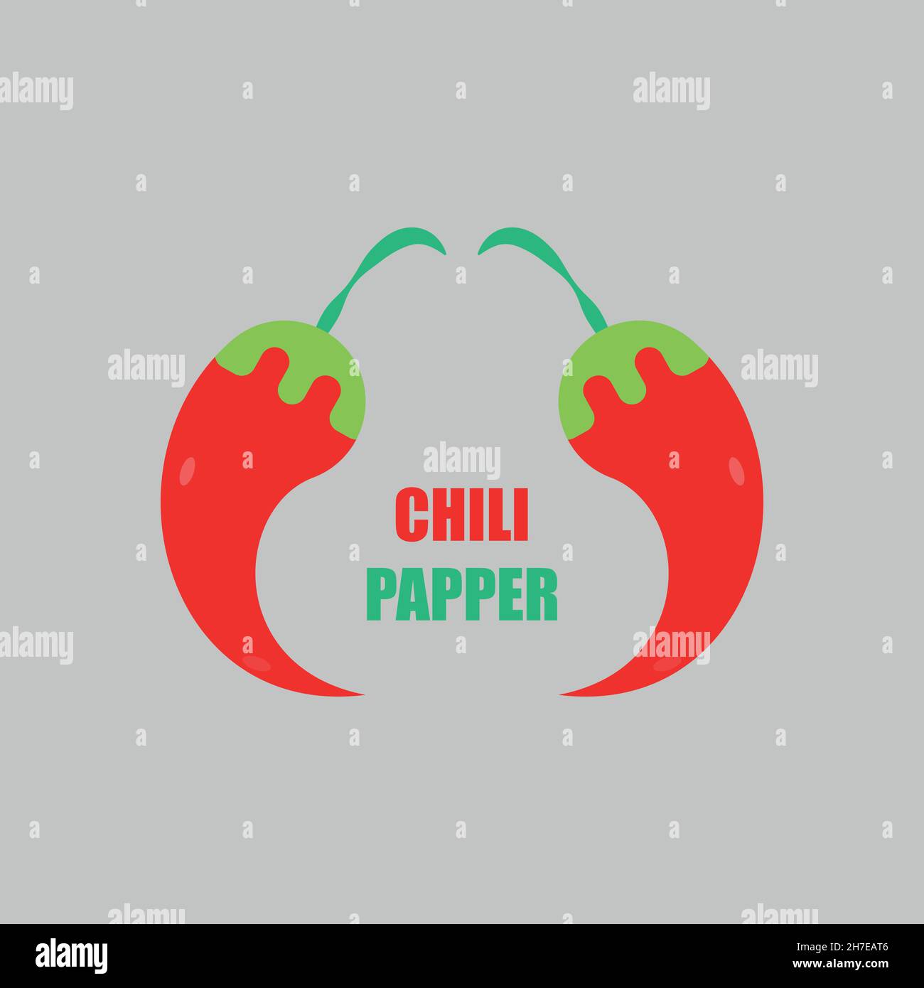 Chili pepper flat icon. Hot food symbol. Logo design element Stock ...