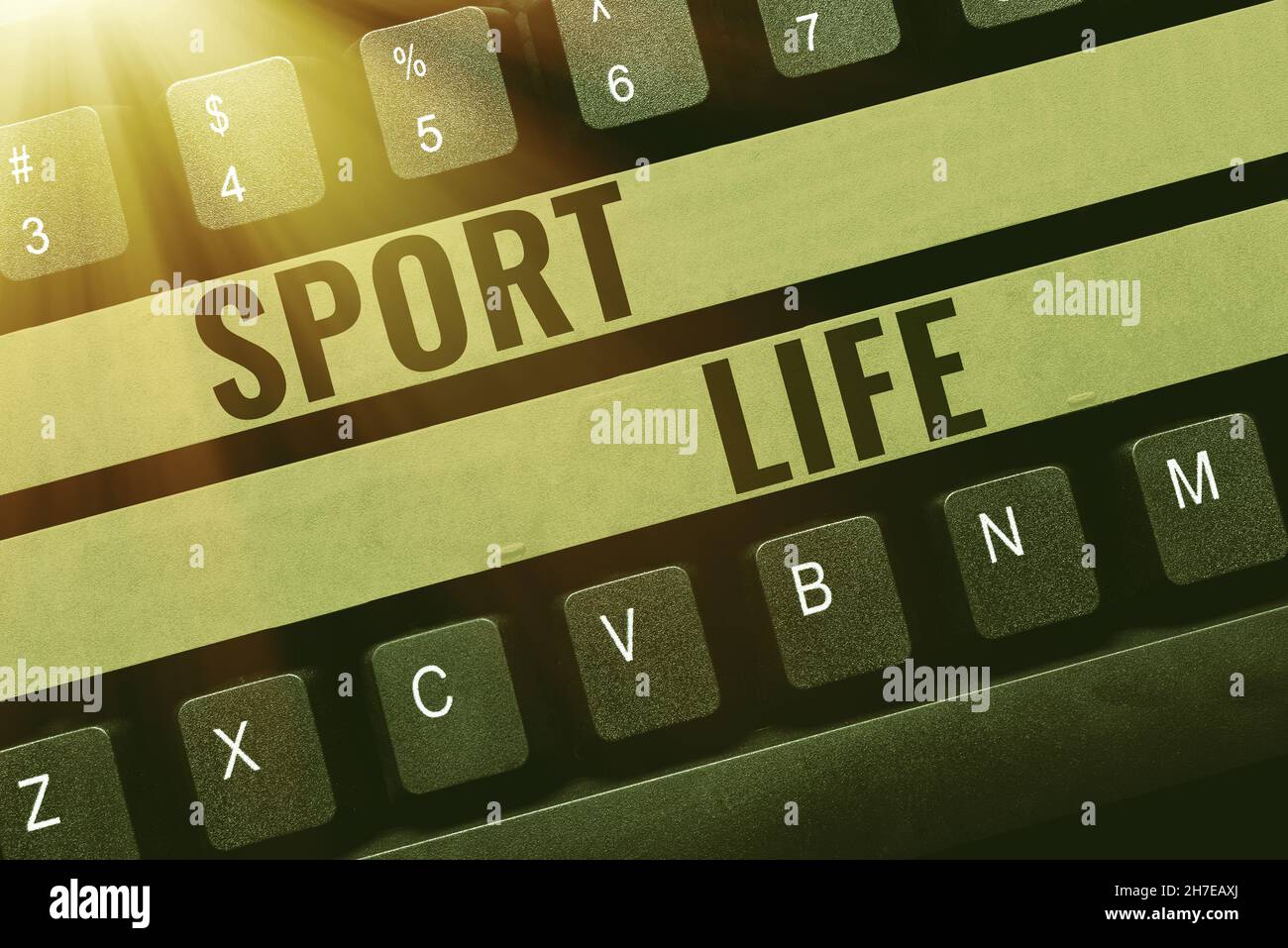 Conceptual display Sport Life. Concept meaning Fond of sports or other ...