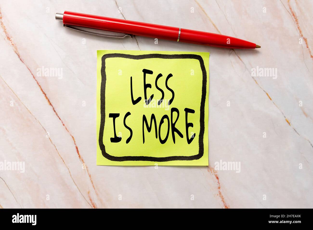 Text sign showing Less Is More. Business overview used to express a ...