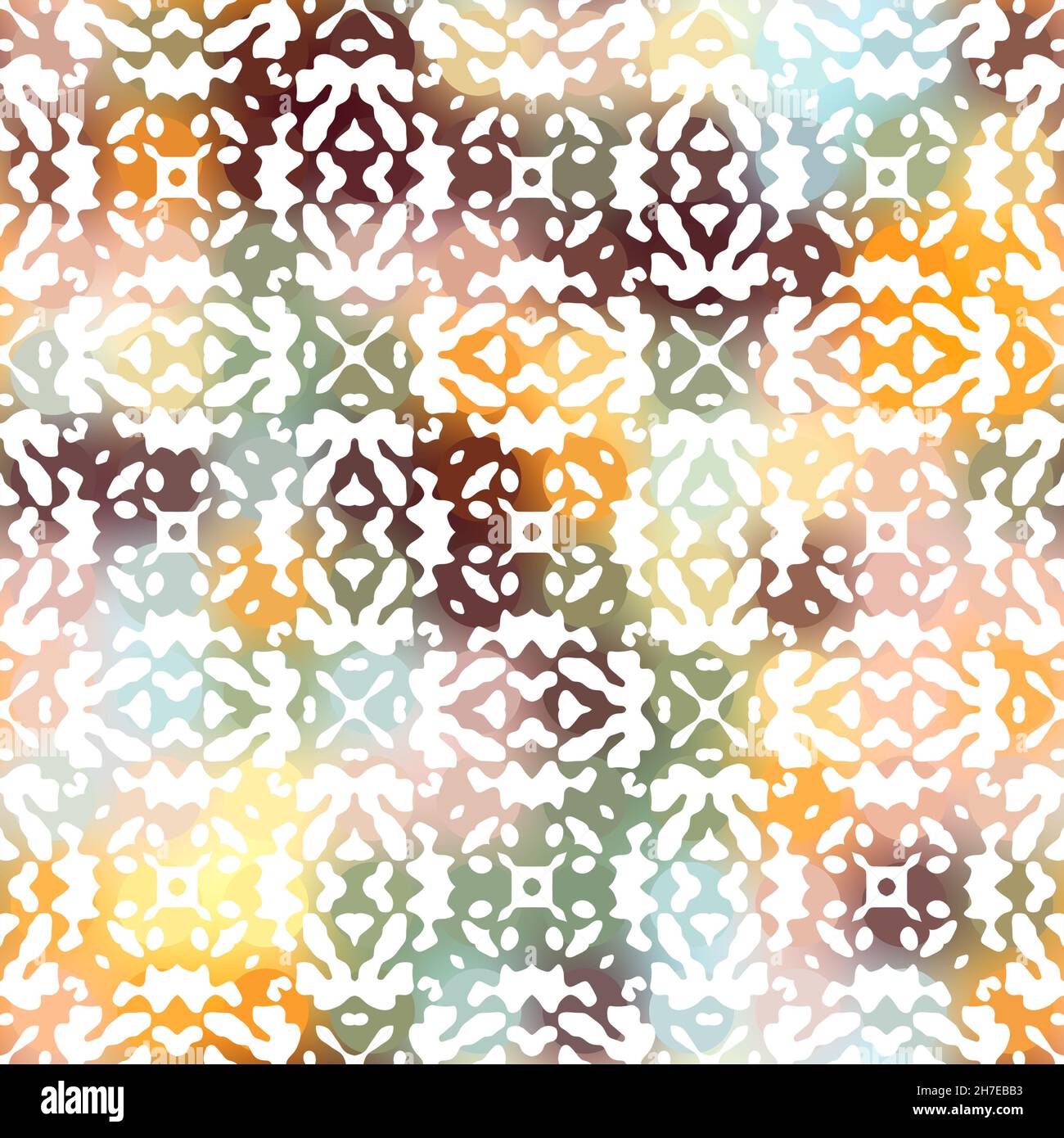 Seamless white on color interior wall tile style surface pattern design ...