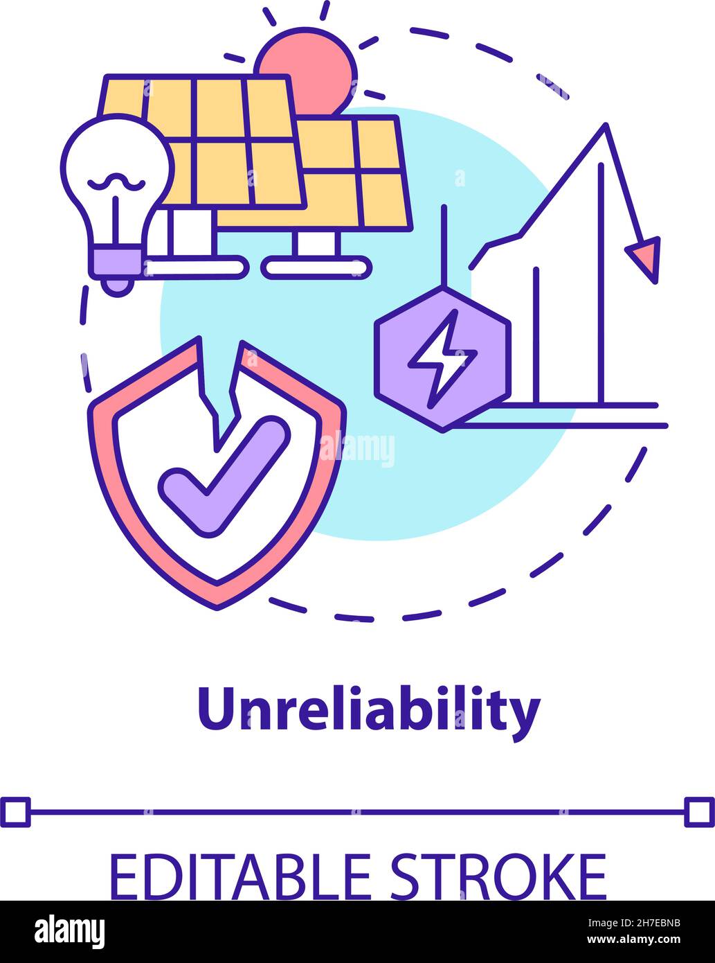 Unreliability concept icon Stock Vector Image & Art - Alamy