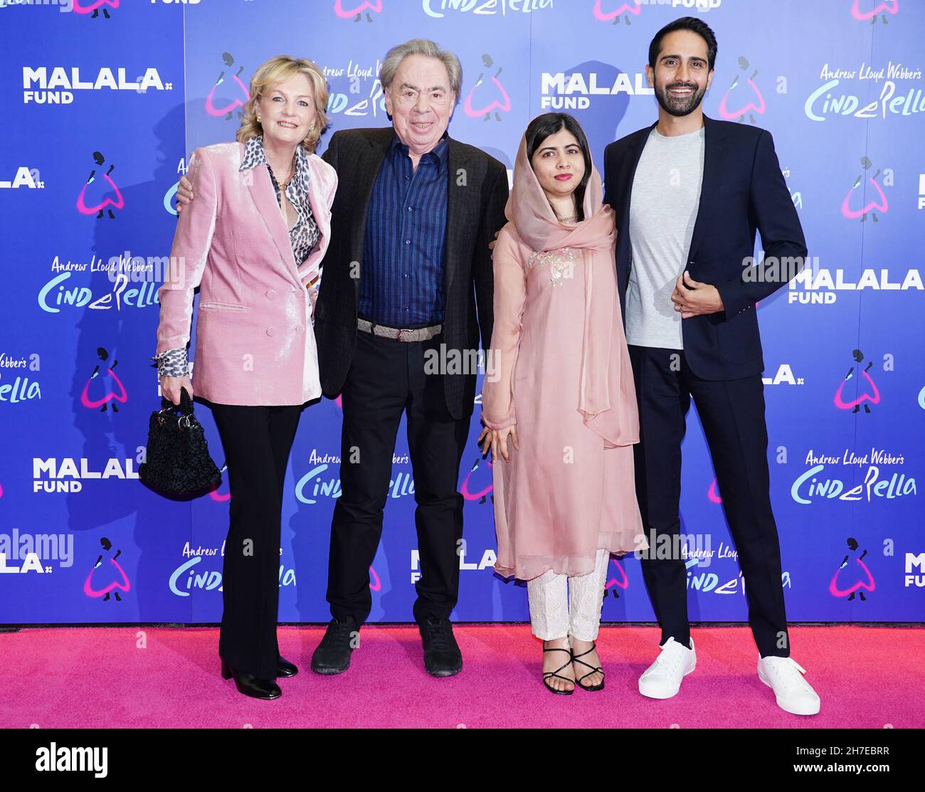 (left to right) Madeleine Gurdon, Andrew Lloyd Webber, Malala Yousafzai ...