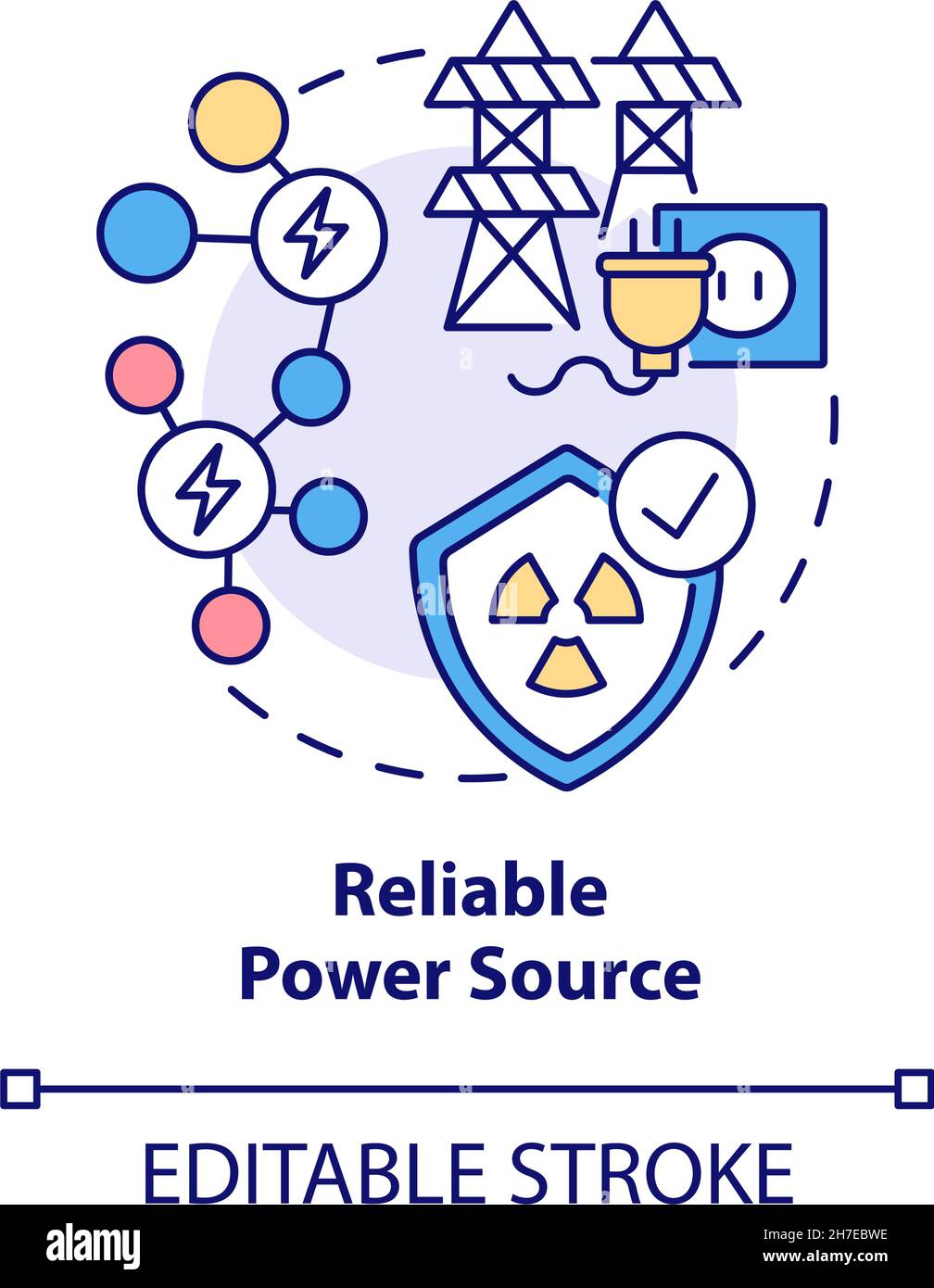 Reliable power source concept icon Stock Vector Image & Art - Alamy