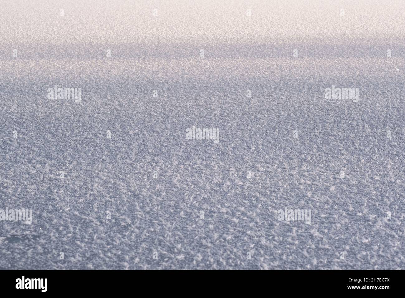 Texture of ice of frozen lake in sunlight. Beautiful ice texture. Snow ...