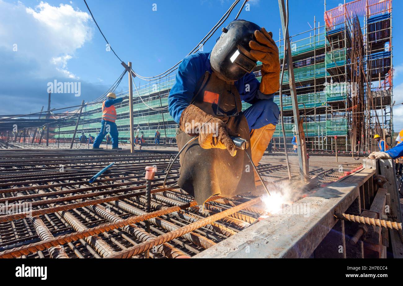 Welding foundation for building Stock Photo - Alamy