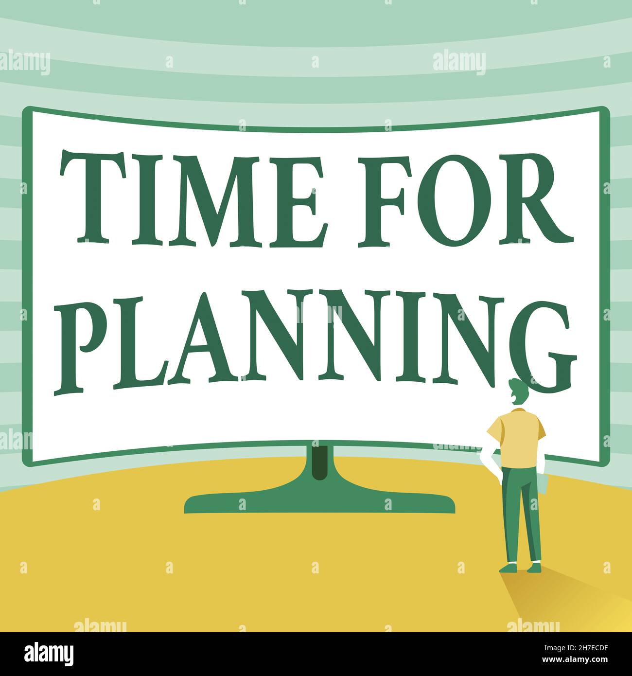 Hand writing sign Time For Planning. Word Written on exercising ...