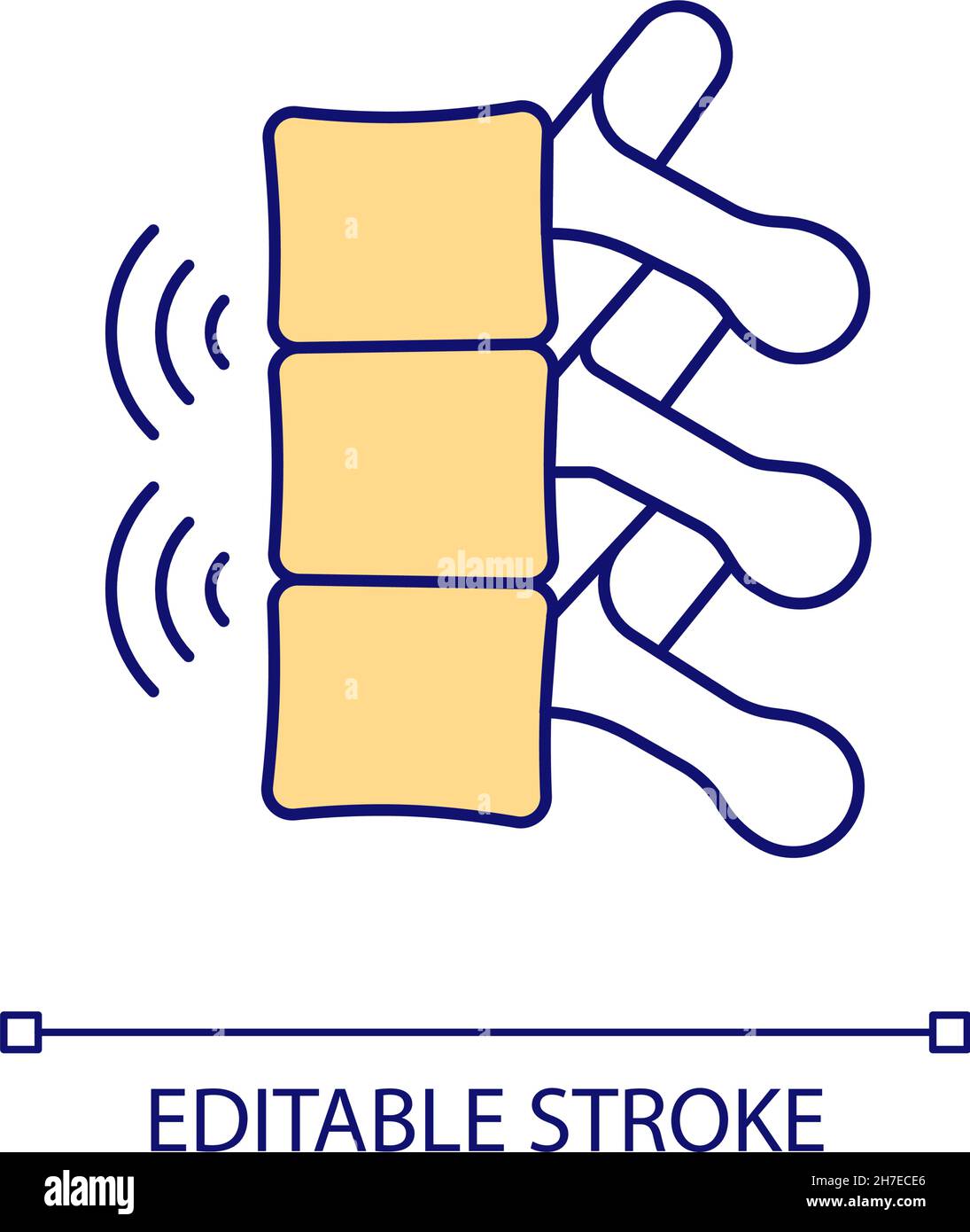 Backbone pain RGB color icon Stock Vector Image & Art - Alamy
