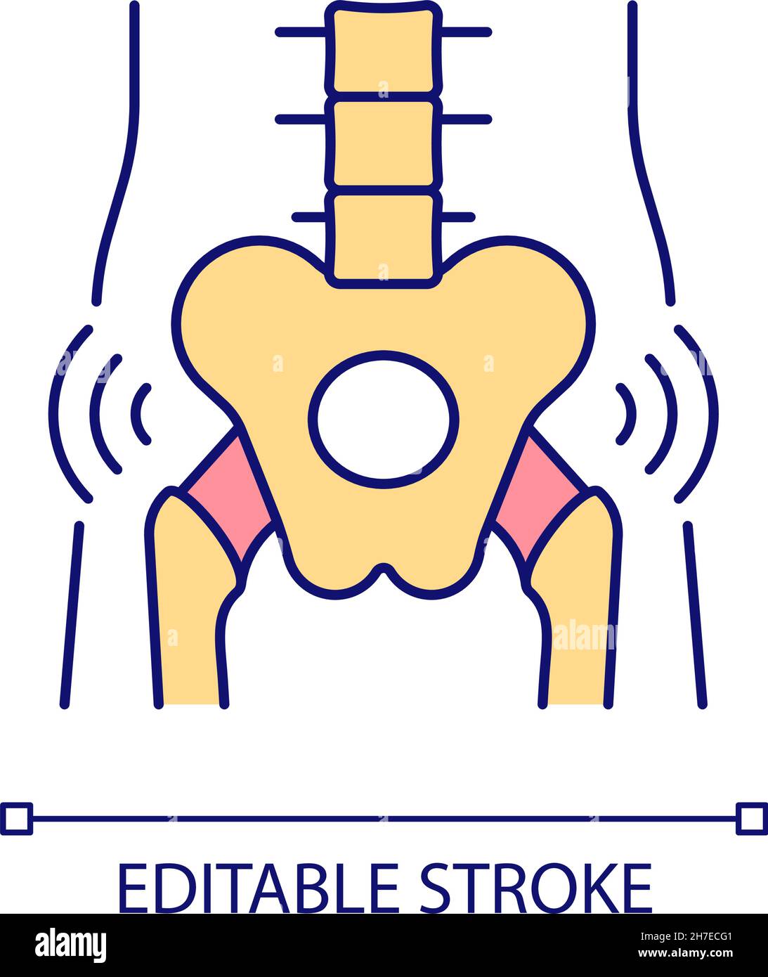 Pelvis bone color icon Stock Vector Images - Alamy