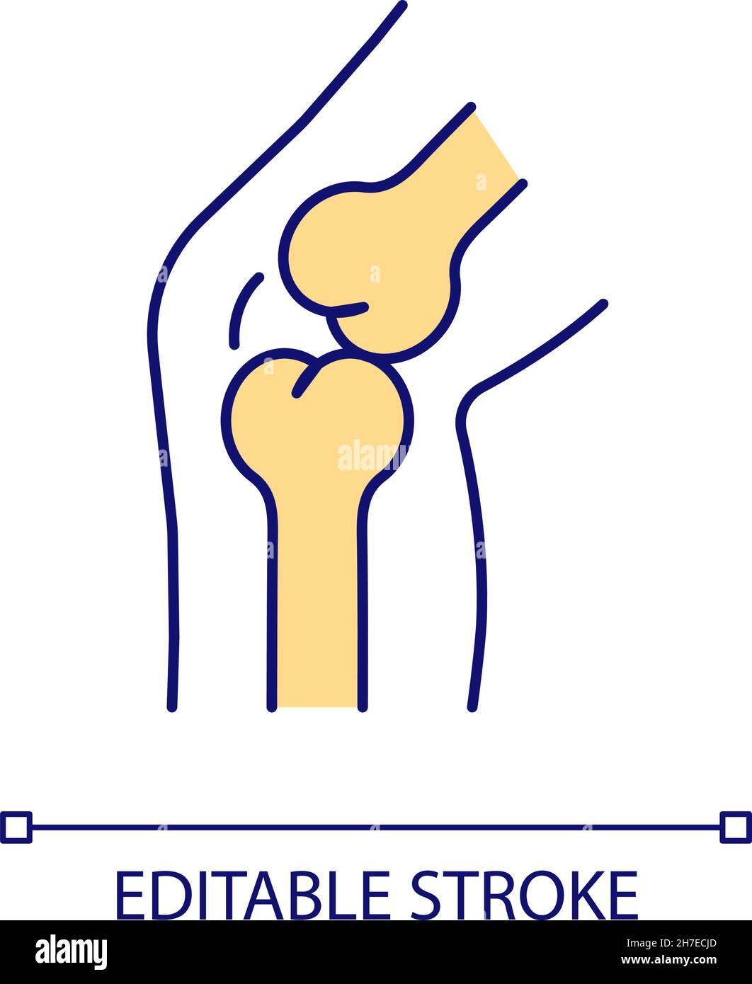 Knee bone color icon Stock Vector Images - Alamy