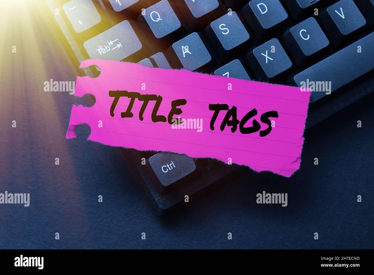 Writing displaying text Title Tags. Word Written on the HTML element ...
