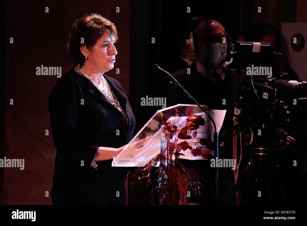 University and Research Minister Maria Cristina Messa speaks during the ...