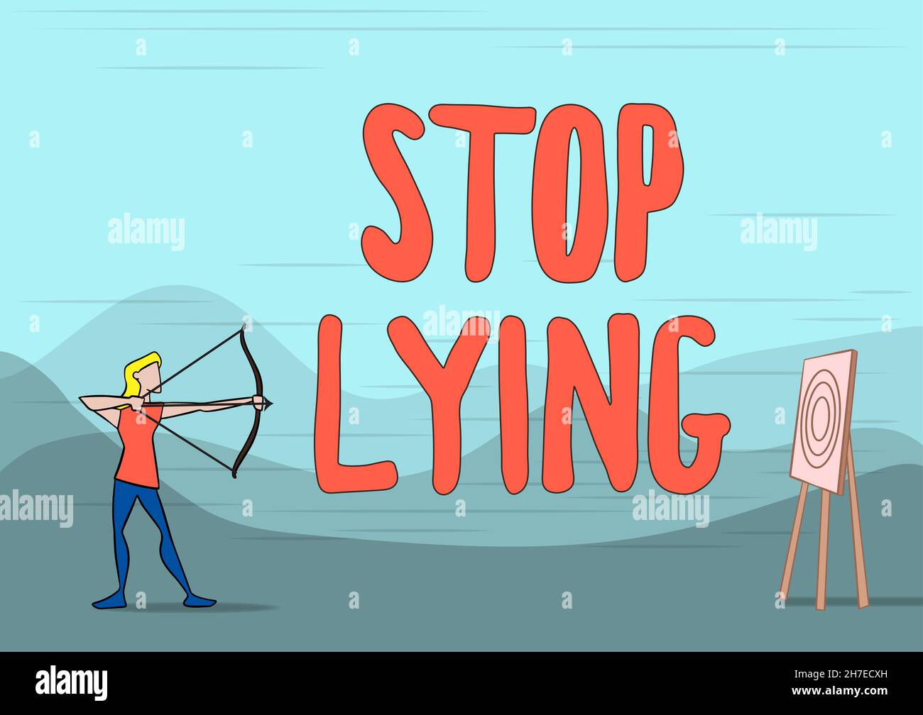 Text sign showing Stop Lying. Business concept put an end on chronic ...