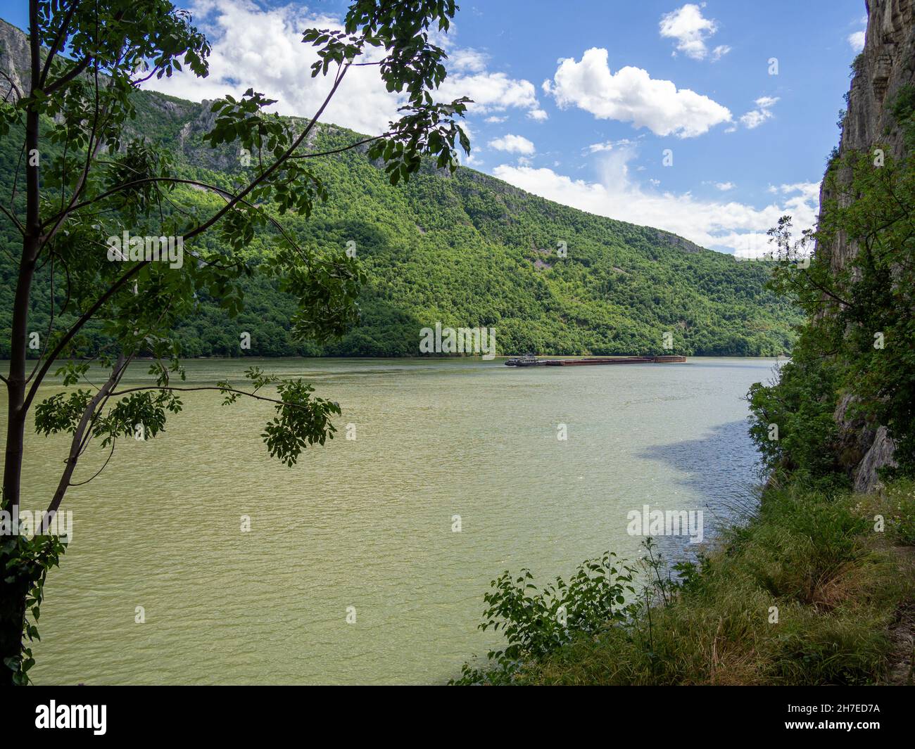 River of Danube under the blue sky Stock Photo - Alamy