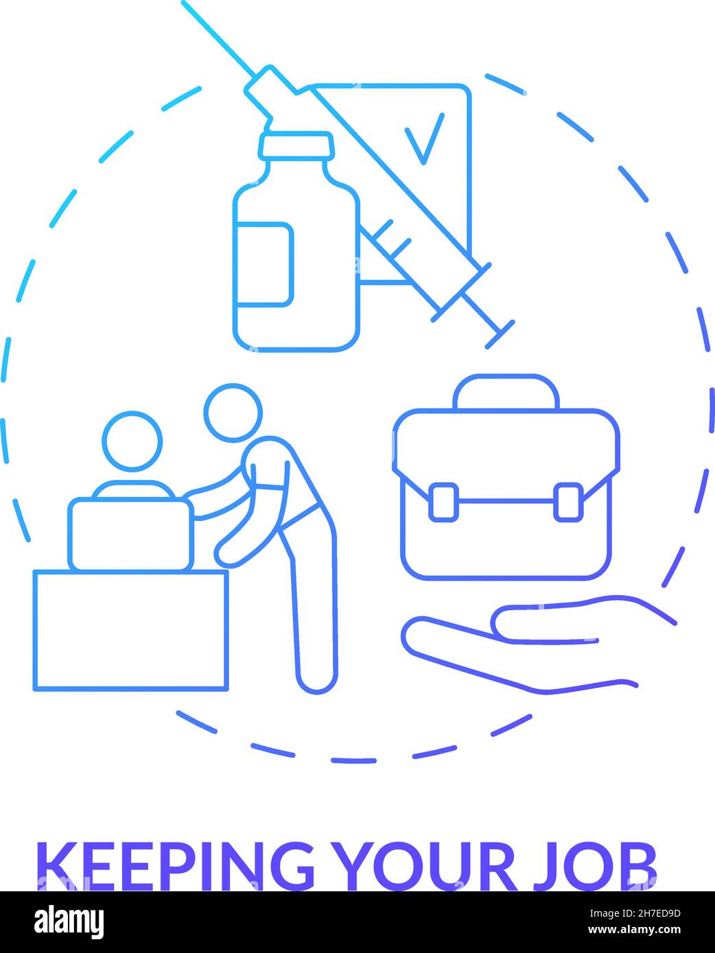 Keeping job blue gradient concept icon Stock Vector Image & Art - Alamy