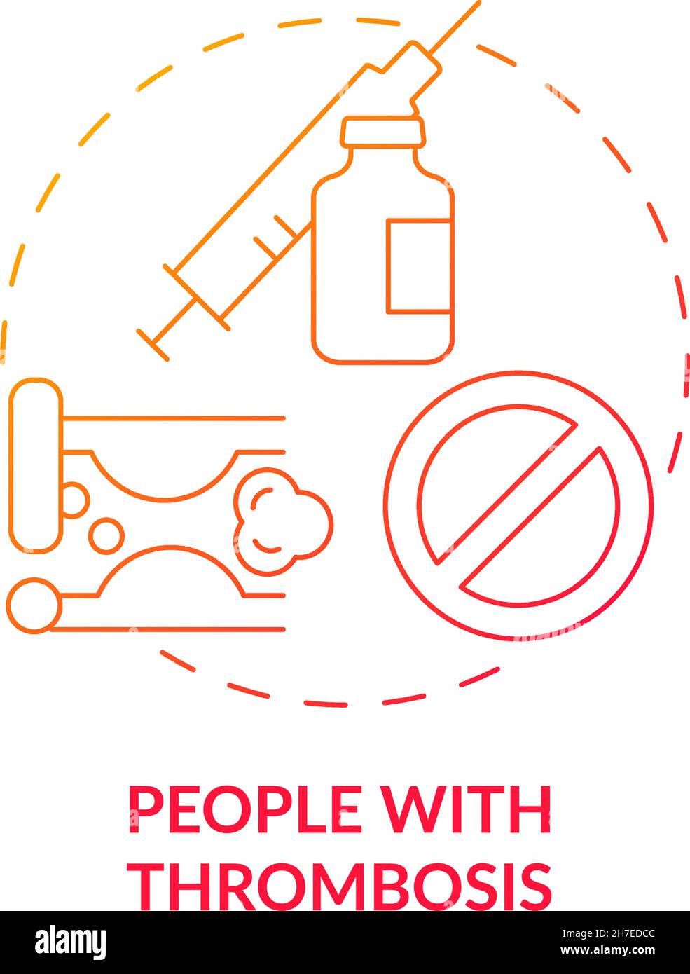 People with thrombosis red gradient concept icon Stock Vector Image ...