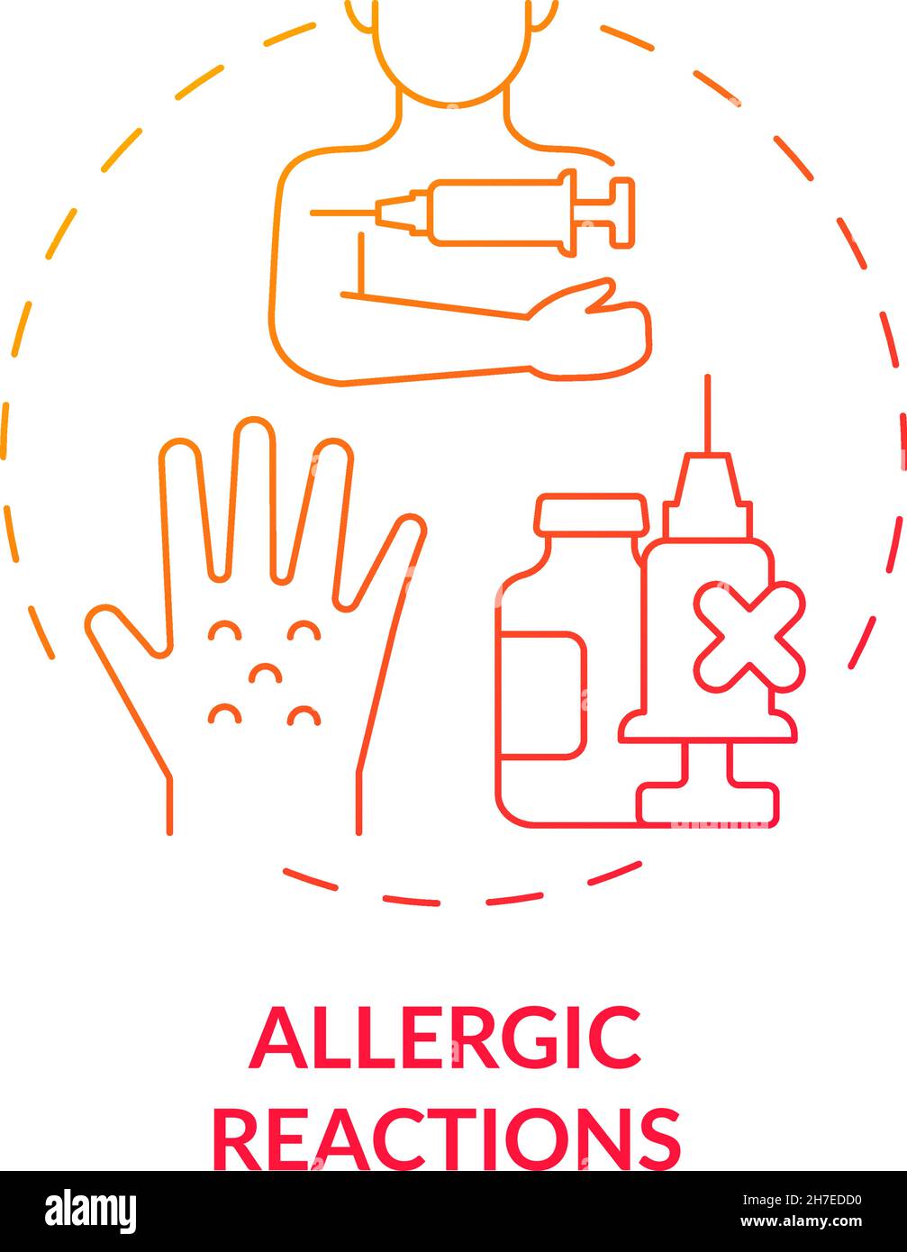 Allergic reactions red gradient concept icon Stock Vector Image & Art ...