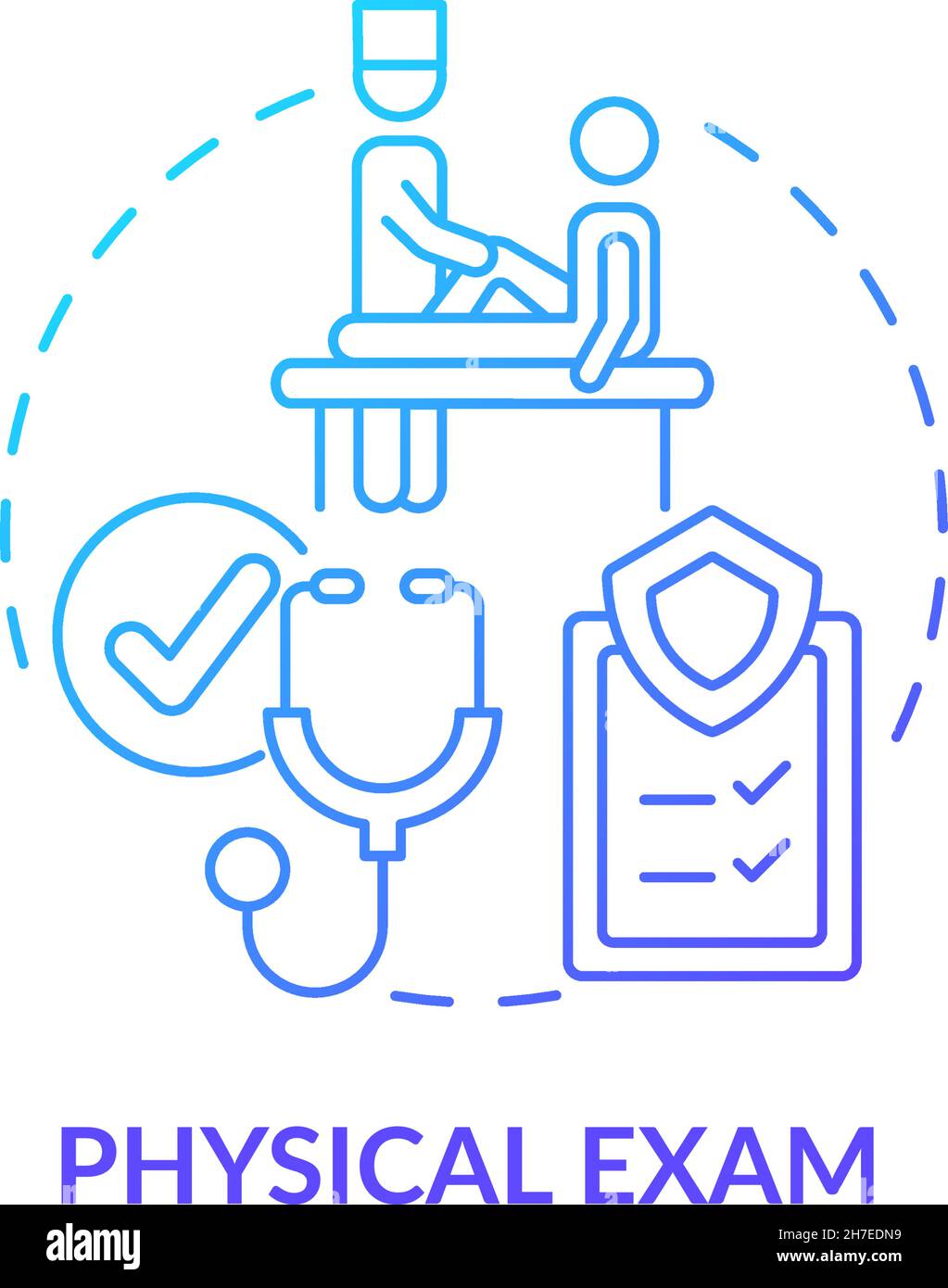 Physical exam blue gradient concept icon Stock Vector Image & Art - Alamy