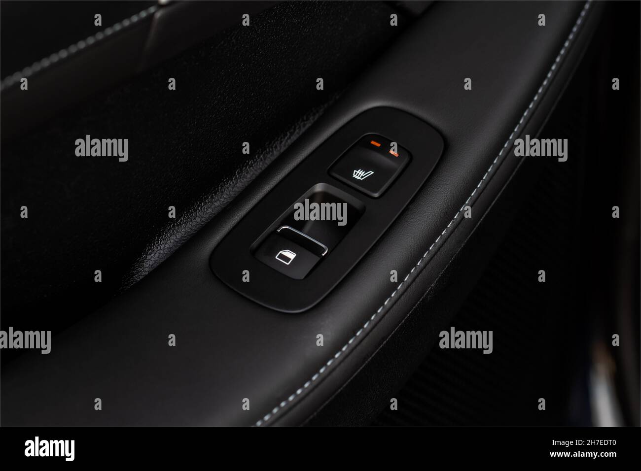 Seat heating controller buttons close up view. Car interior. Seat ...