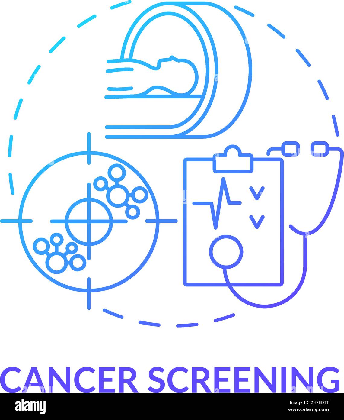 Cancer screening blue gradient concept icon Stock Vector Image & Art ...