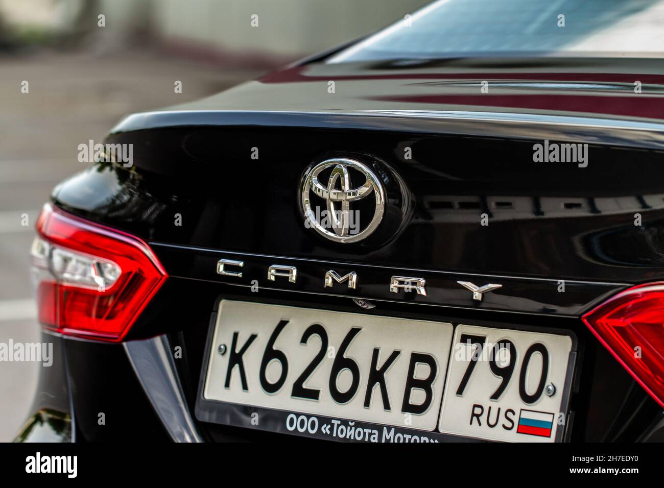 MOSCOW, RUSSIA - AUGUST 15, 2021 Toyota Camry (XV70), a mid-size sedan ...