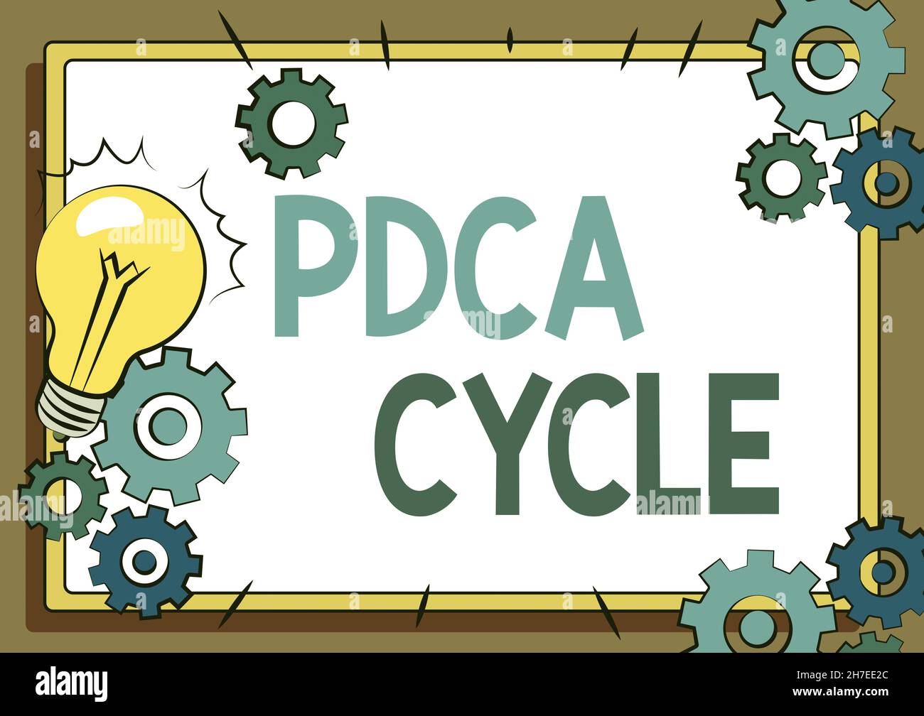 Inspiration showing sign Pdca Cycle. Business overview use to control ...