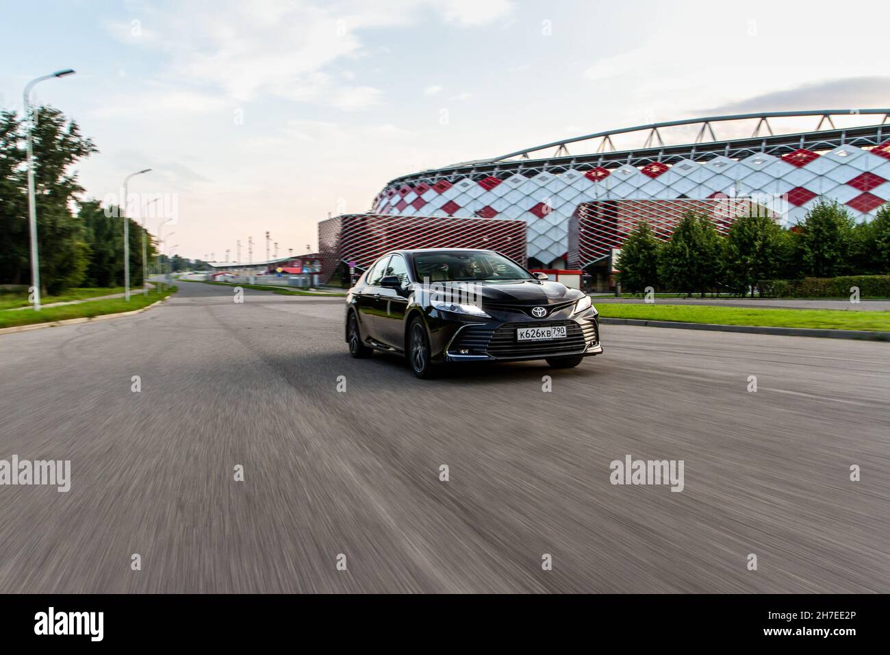 MOSCOW, RUSSIA - AUGUST 15, 2021 Toyota Camry (XV70), a mid-size sedan ...