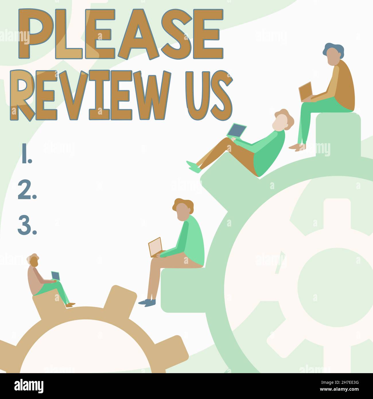 Inspiration showing sign Please Review Us. Word for situation or system ...