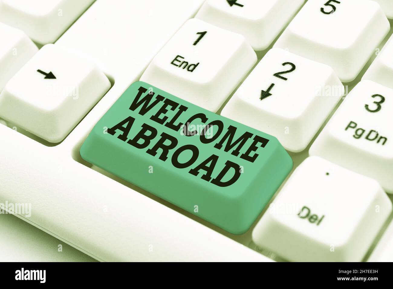Sign displaying Welcome Abroad. Business concept something that you say ...