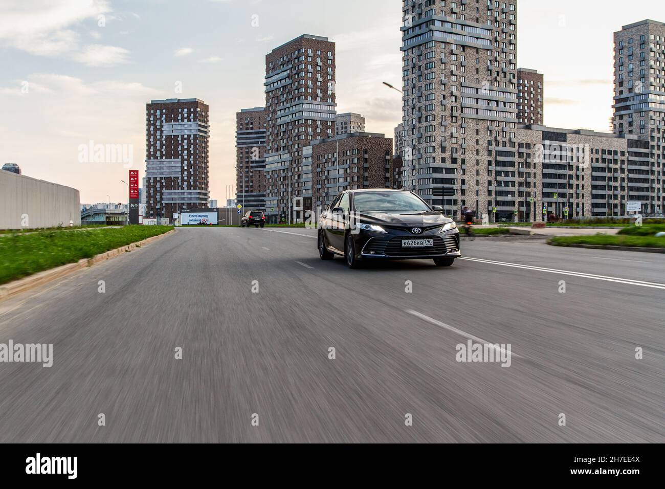 MOSCOW, RUSSIA - AUGUST 15, 2021 Toyota Camry (XV70), a mid-size sedan ...