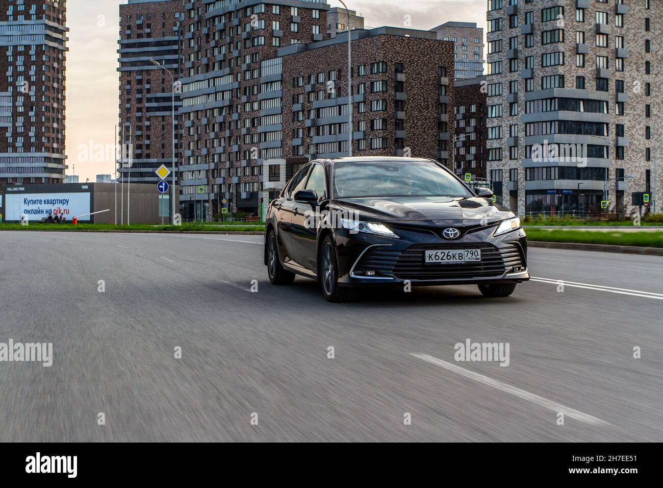 MOSCOW, RUSSIA - AUGUST 15, 2021 Toyota Camry (XV70), a mid-size sedan ...