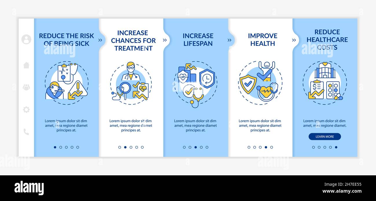 Check up benefits onboarding vector template Stock Vector Image & Art ...
