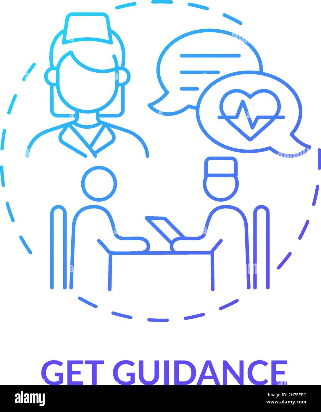 Get guidance blue gradient concept icon Stock Vector Image & Art - Alamy