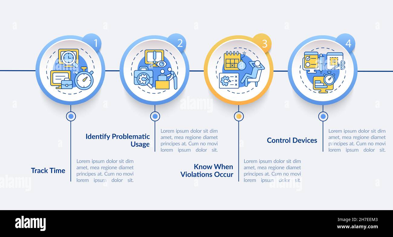 Work monitoring vector infographic template Stock Vector Image & Art ...