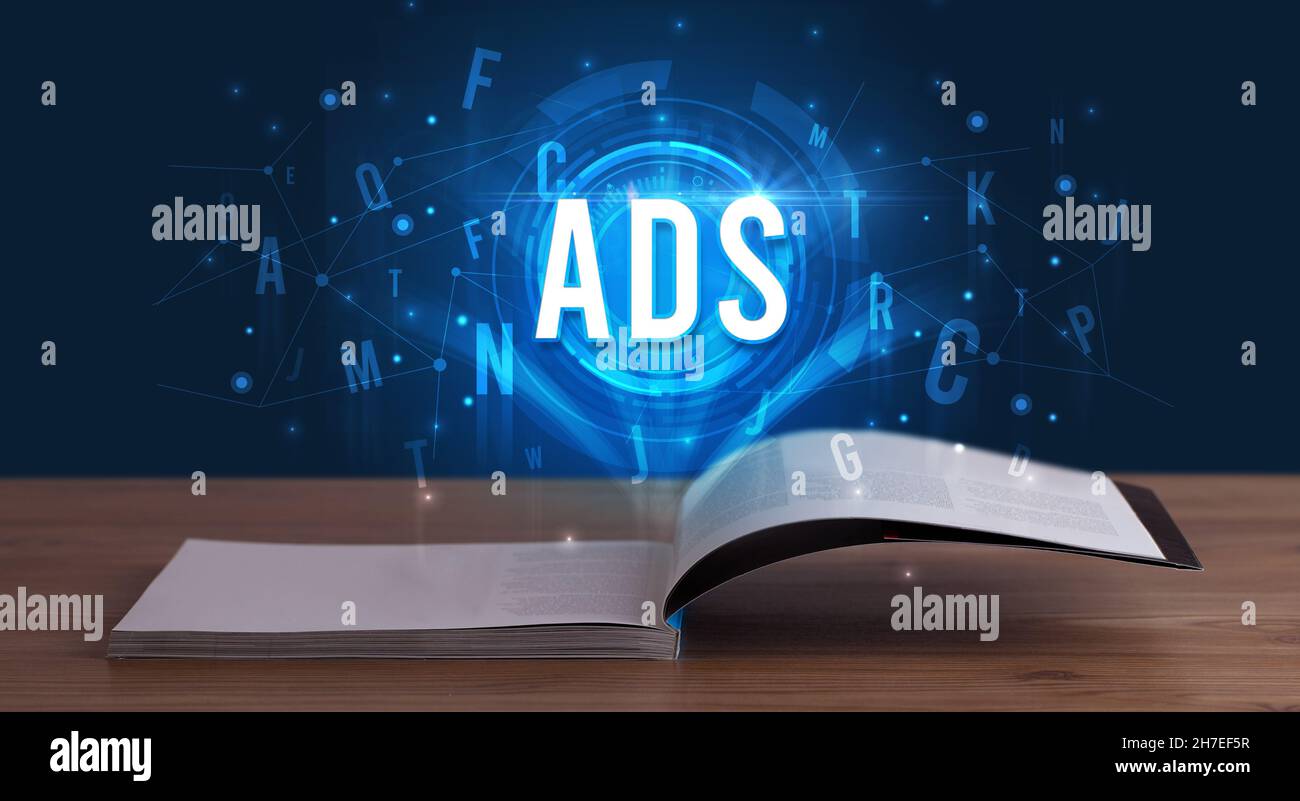Technology abbreviation coming out from an open book Stock Photo - Alamy