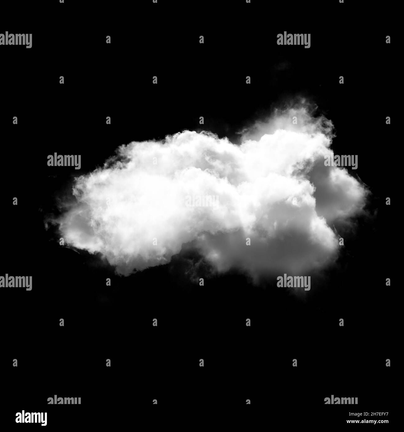 Cloud over black background, 3D rendering illustration, realistic cloud ...