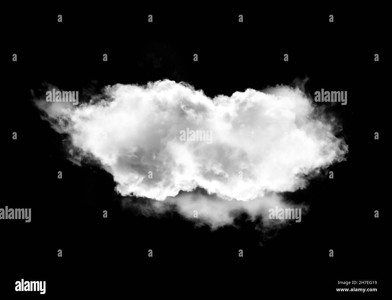 Single cloud isolated over black background, realistic cloud 3D ...