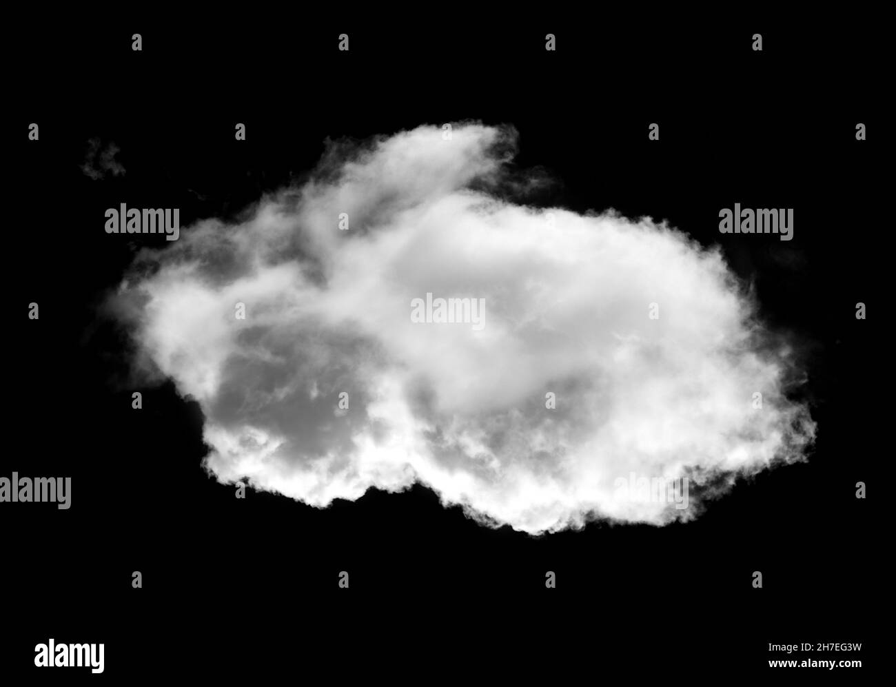 Rabbit shaped cloud isolated over black background, realistic cloud 3D ...