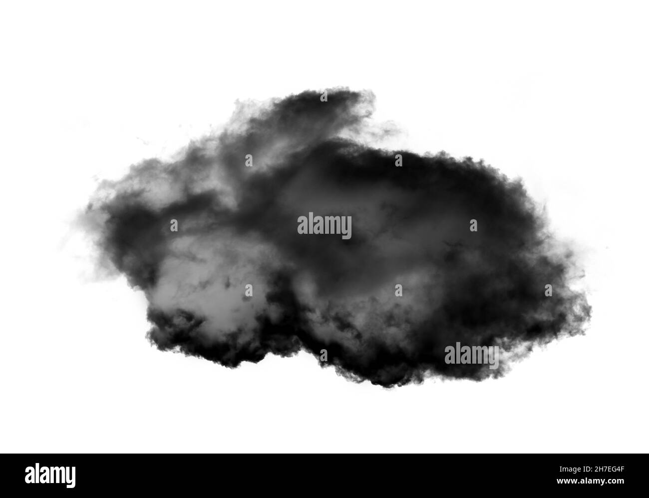 Rabbit shaped cloud of smoke isolated over white background, realistic ...