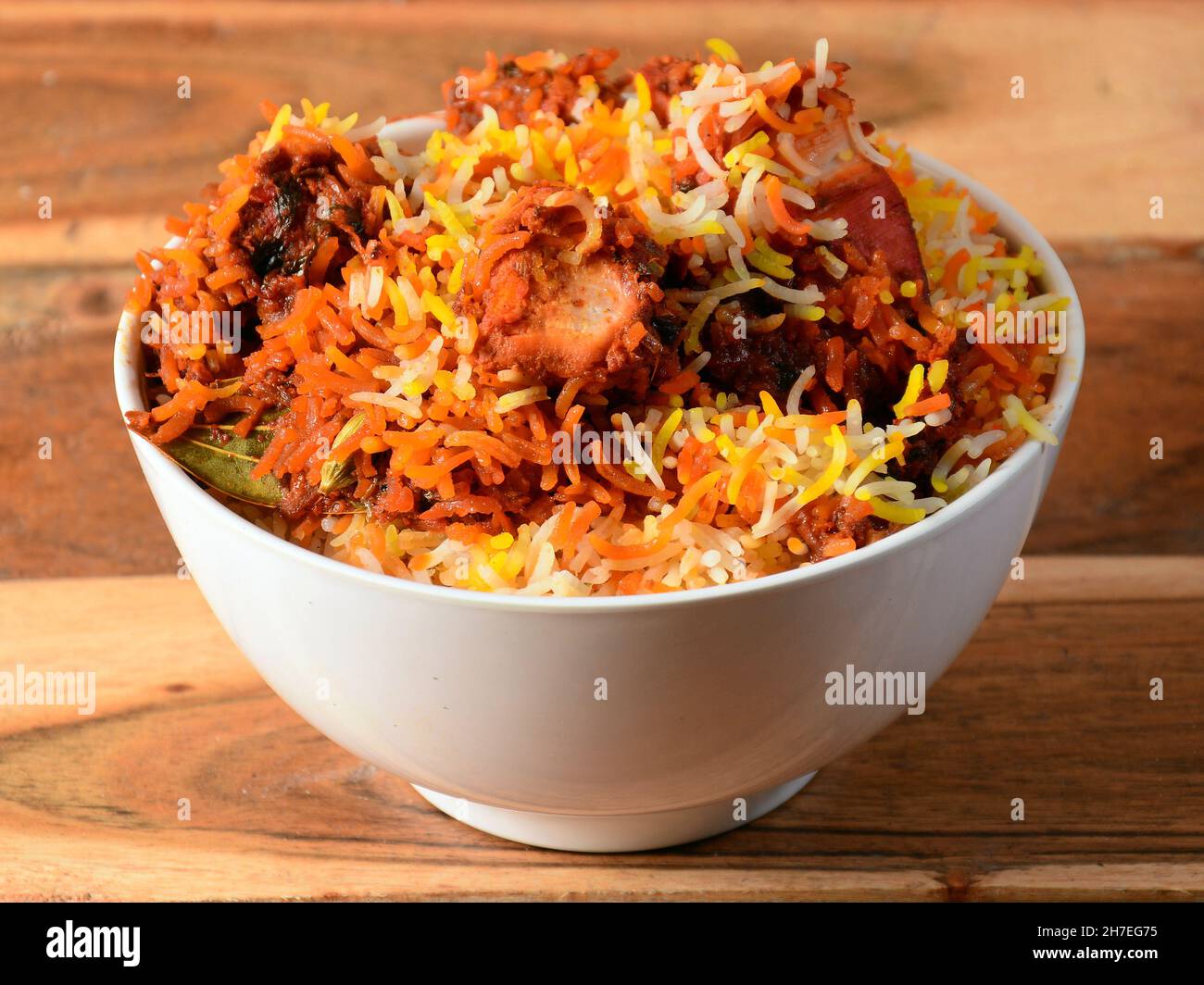 Chicken Tikka Biryani made of Basmati rice cooked with masala spices ...
